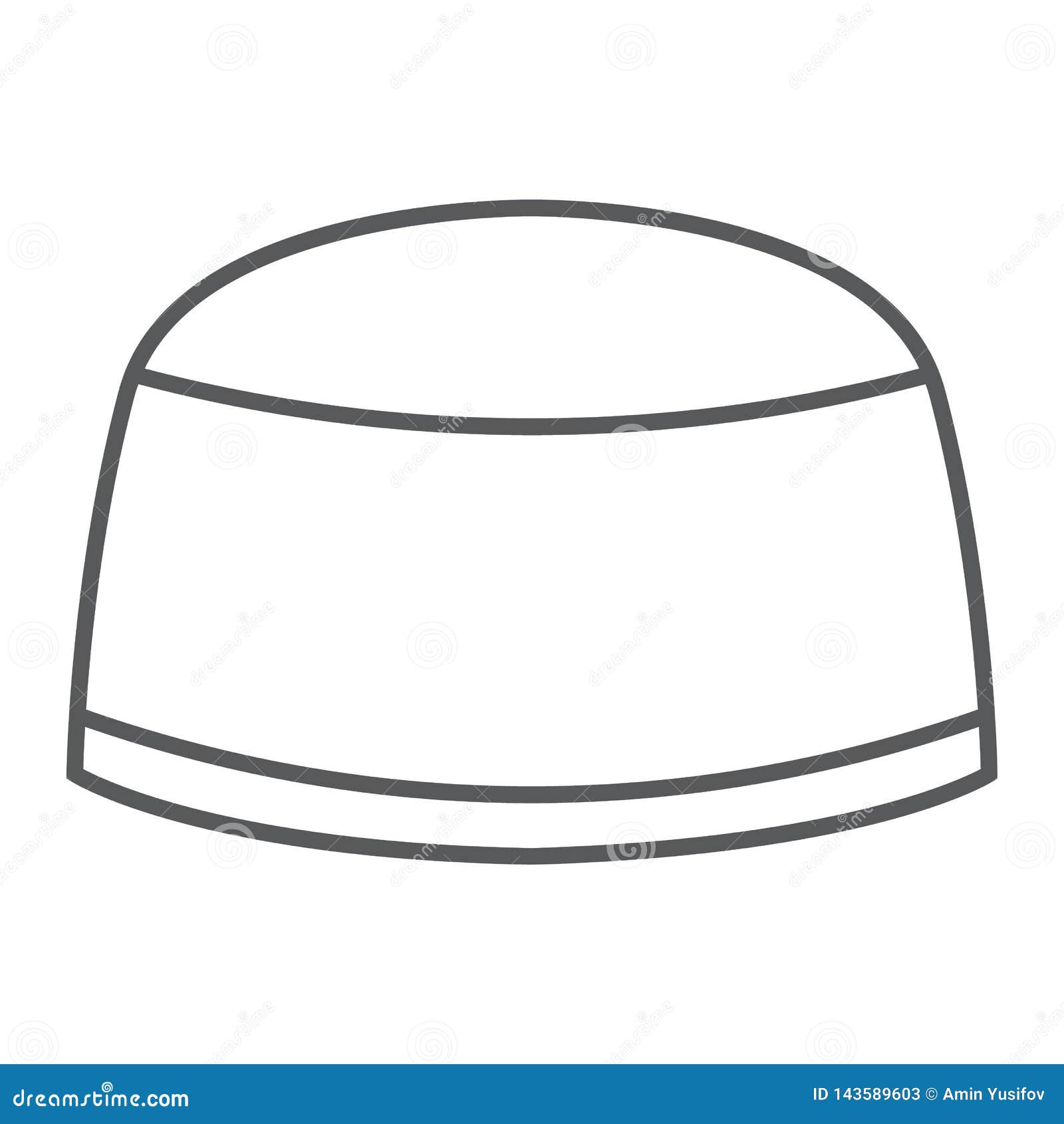 Muslim Cap Thin Line Icon, Arabic and Islam, Turkish Hat Sign, Vector ...