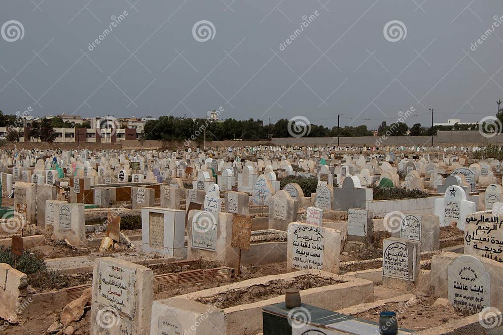 Muslim cemetery in Morocco stock photo. Image of islam - 256277396