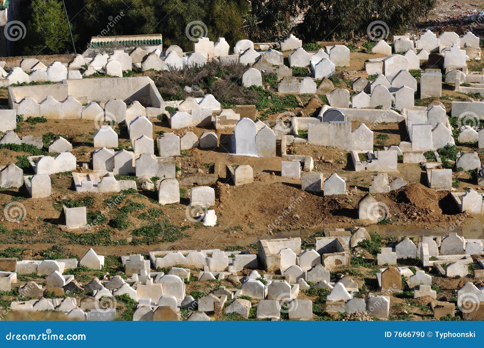 Muslim cemetery in Morocco stock photo. Image of burial - 7666790