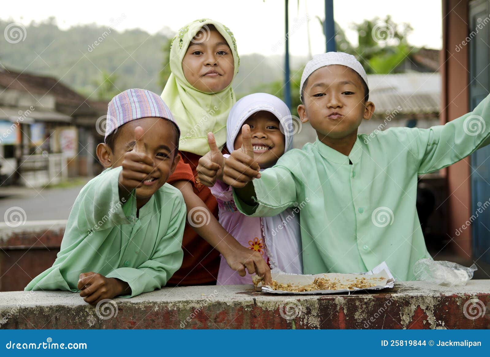 Muslim Children Praying At Home. Learning To Pray For The Little Girl ...