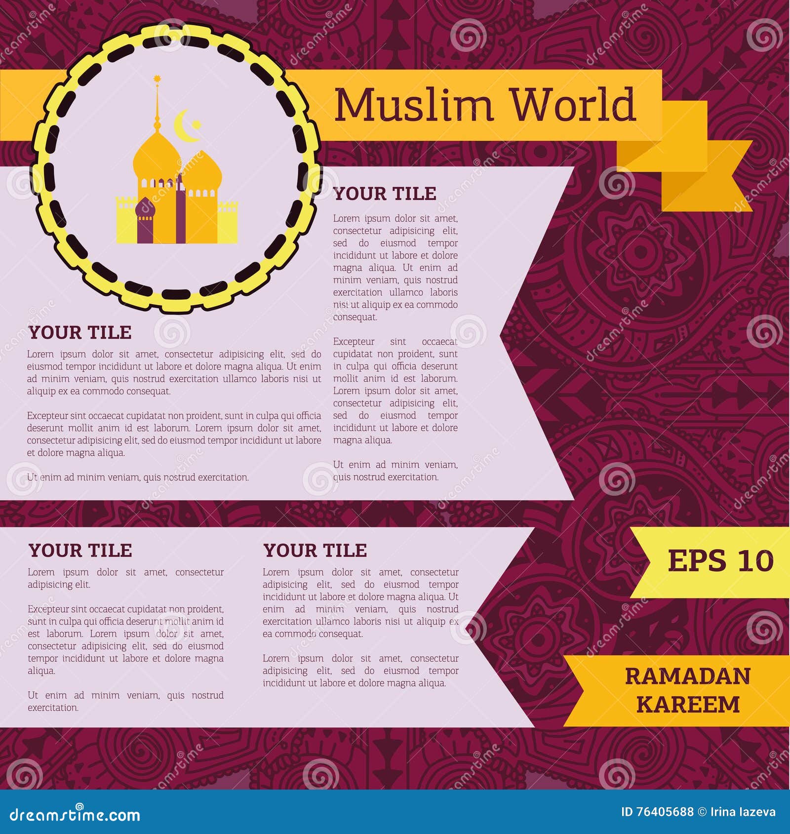 Muslim design template stock vector. Illustration of pattern - 76405688