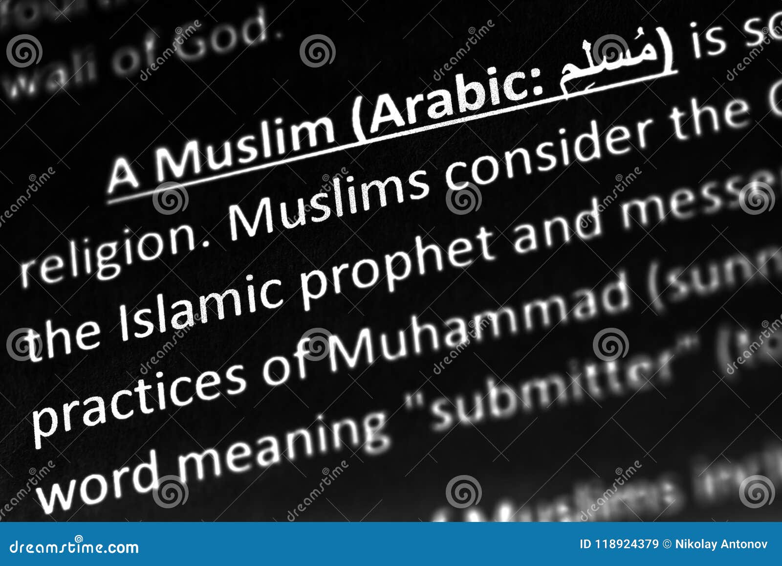Muslim Explanation or Description in Dictionary or Article. Religion ...