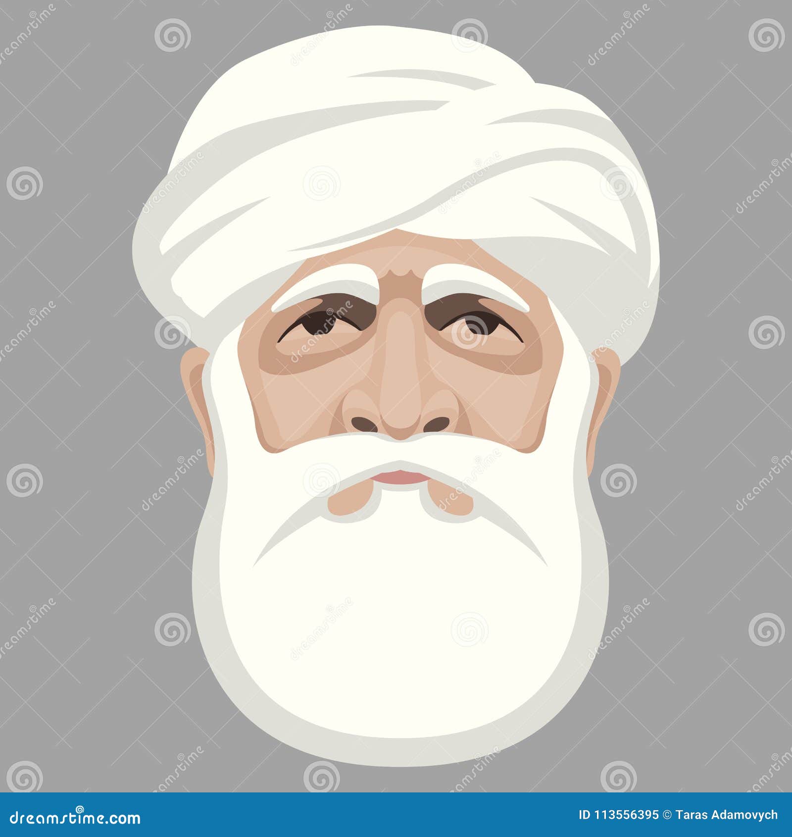 Muslim Face Head Vector Illustration Flat Style Stock Vector ...