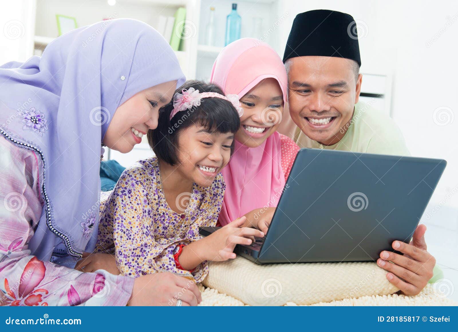 Muslim family interaction stock image. Image of father - 28185817