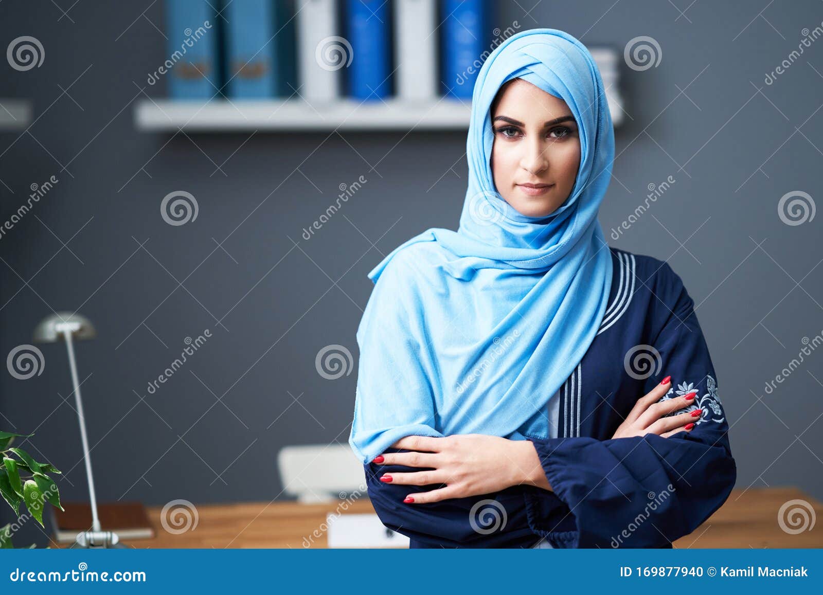 Muslim Female Student Learning at Home Stock Photo - Image of learning ...