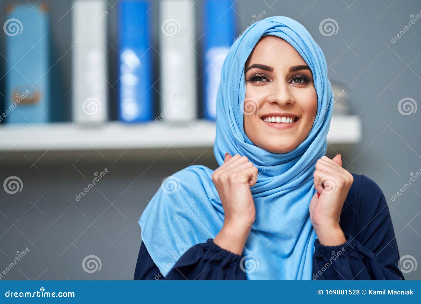 Muslim Female Student Learning at Home Stock Photo - Image of looking ...
