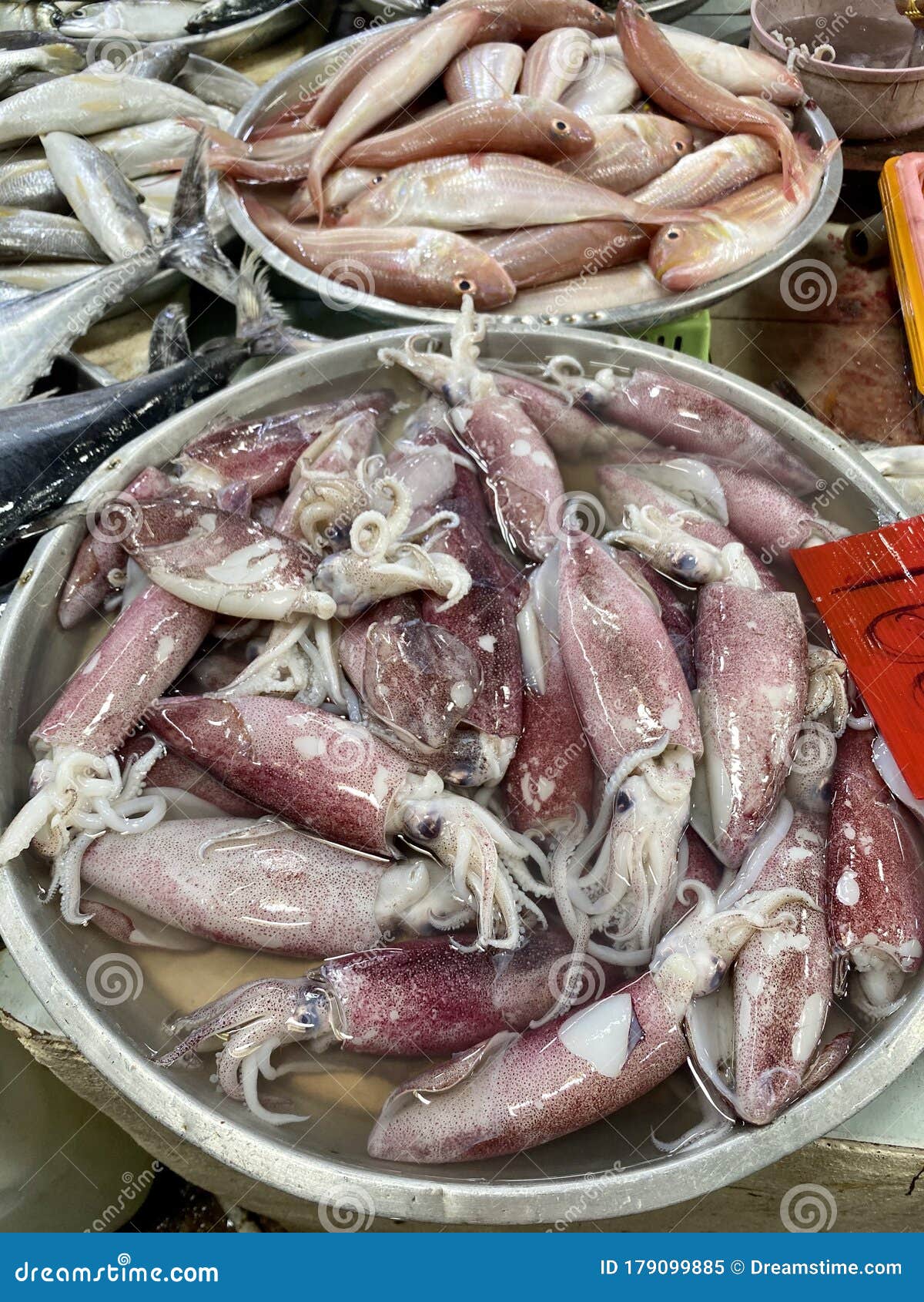 The Muslim fish market stock image. Image of fish, muslim - 179099885