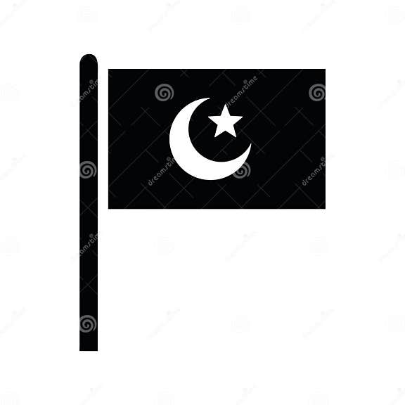 Muslim flag icon stock vector. Illustration of islamic - 295529457