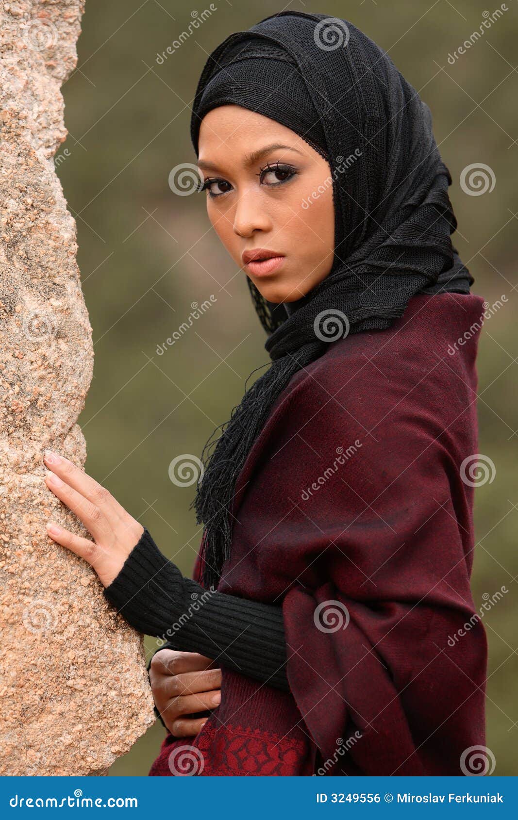Muslim Girl stock photo. Image of stare, muslim, prayer - 3249556