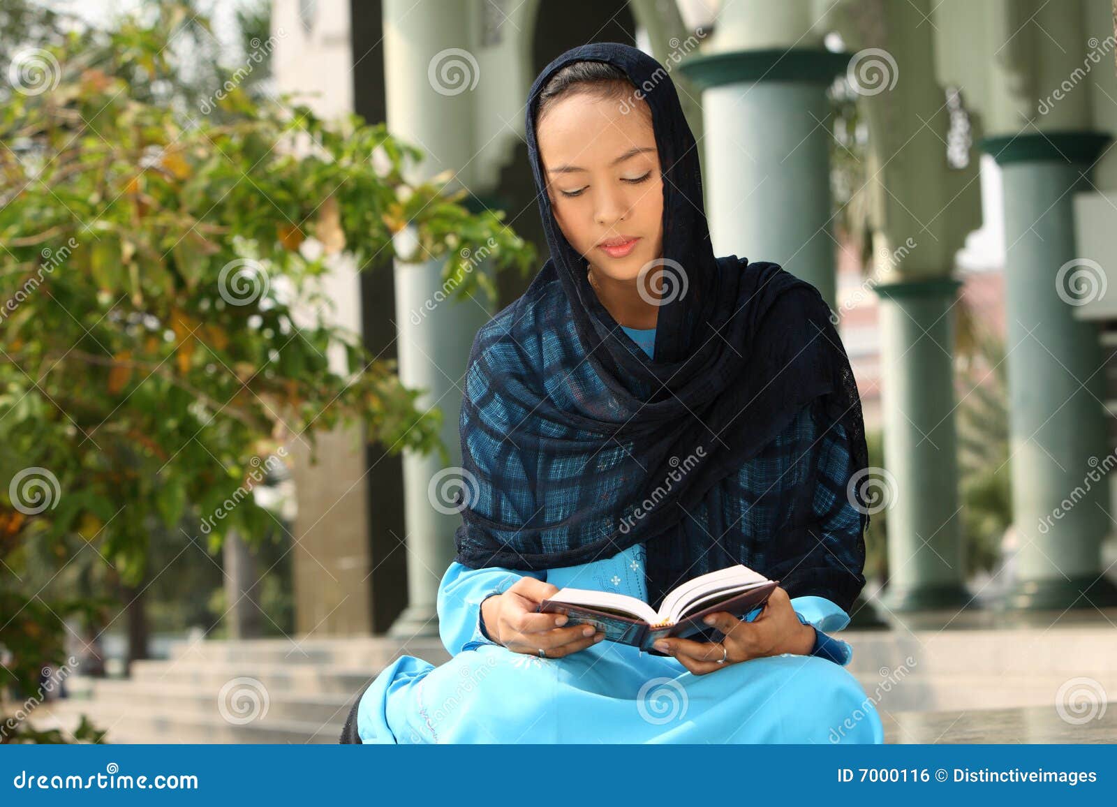 Muslim Girl Reading Qur an stock photo. Image of arabian - 7000116