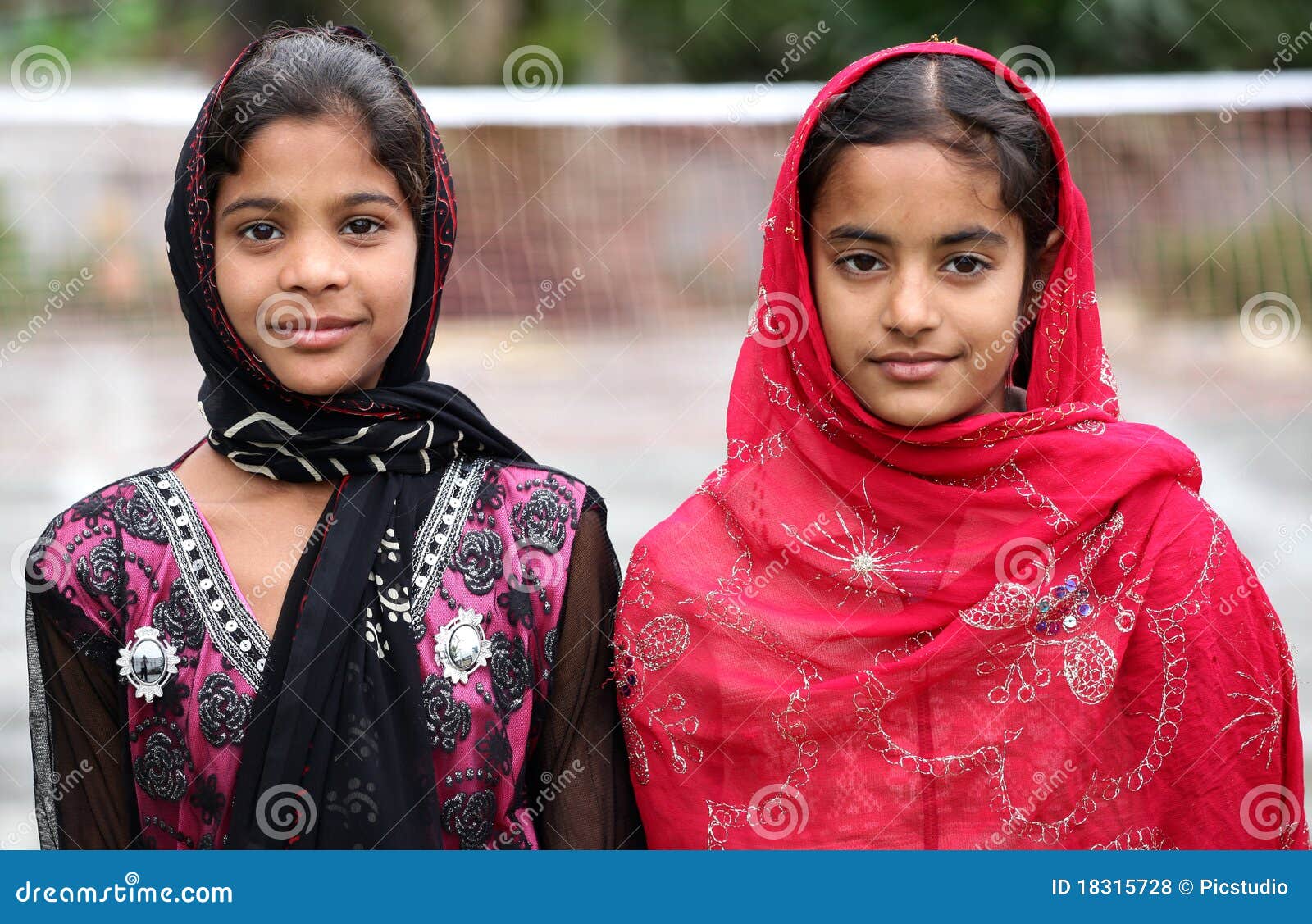 Muslim girls stock photo. Image of clothing, smile, face - 18315728