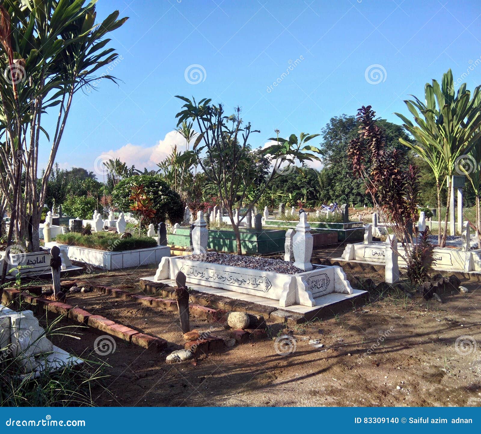Muslim Grave with Clear Blue Sky on Background. Editorial Image - Image ...