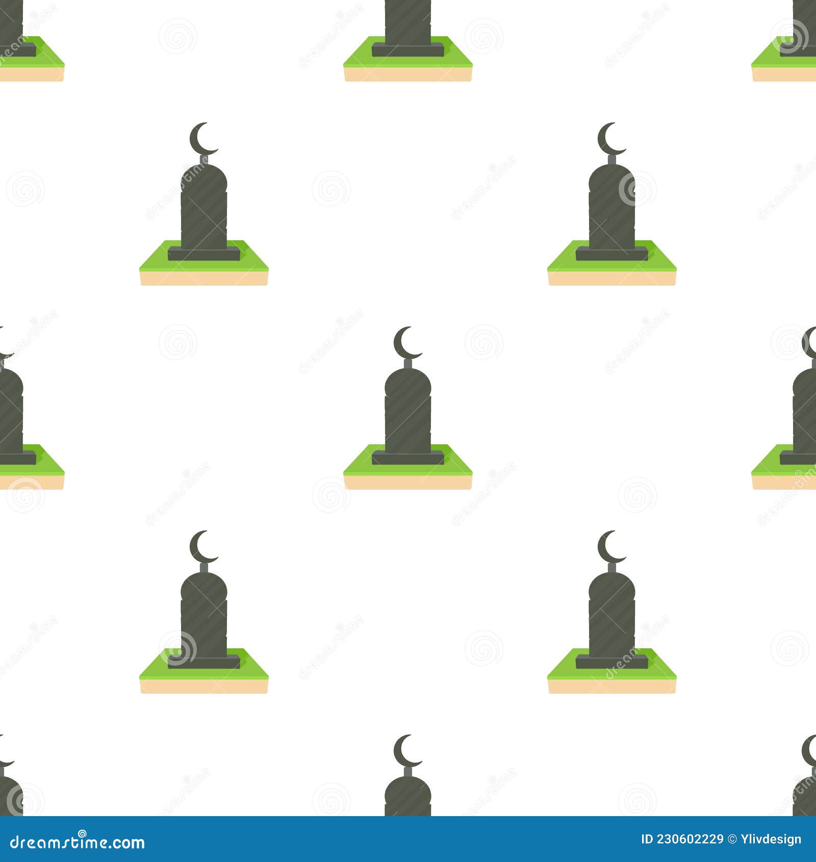 Muslim Grave Pattern Seamless Vector Stock Vector - Illustration of ...