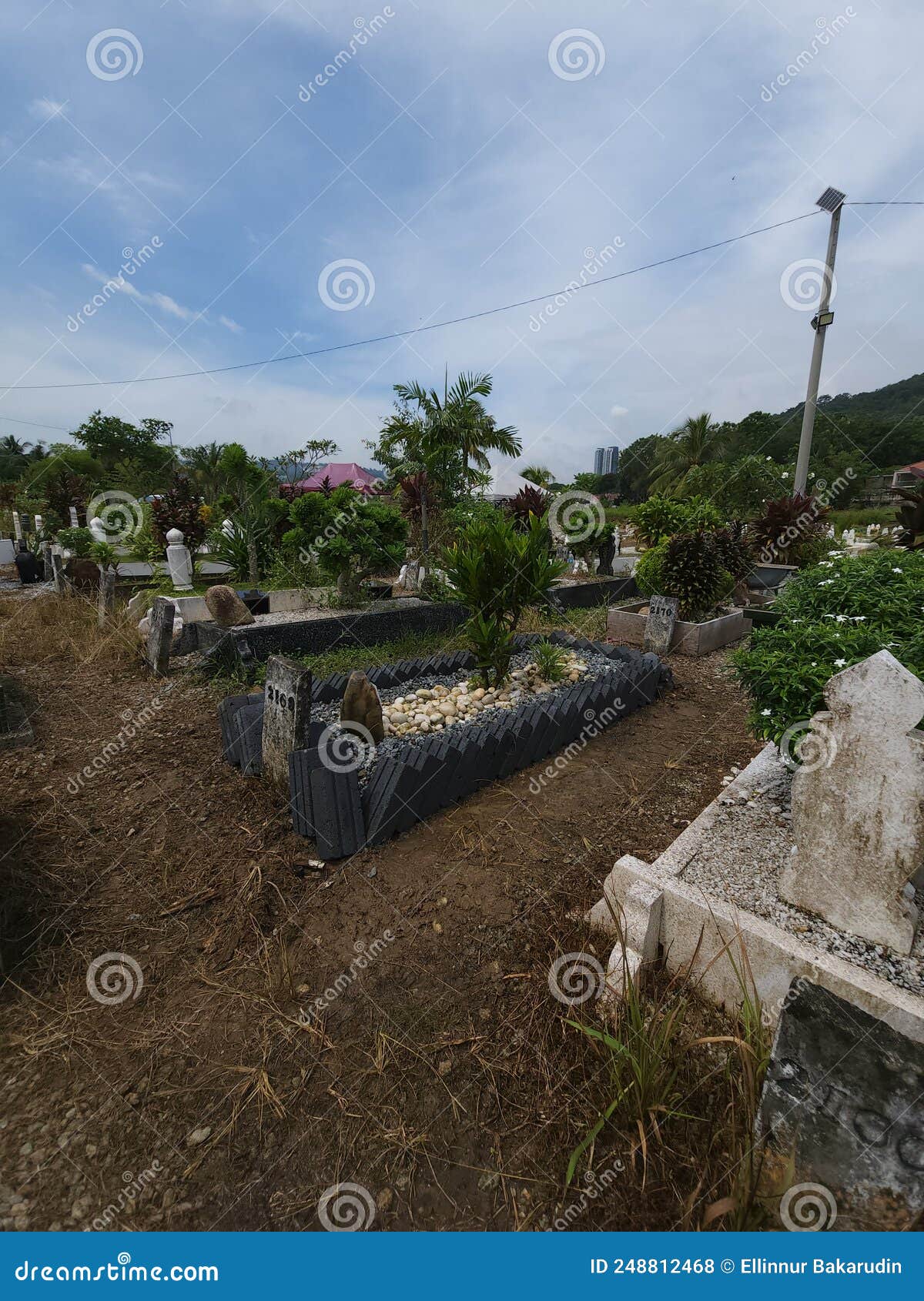 Muslim Graveyard in the Morning. Editorial Stock Photo - Image of ...