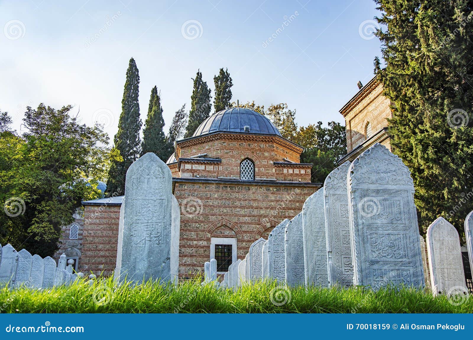 Muslim Graveyard and Mosque Stock Image - Image of minaret, arabic ...