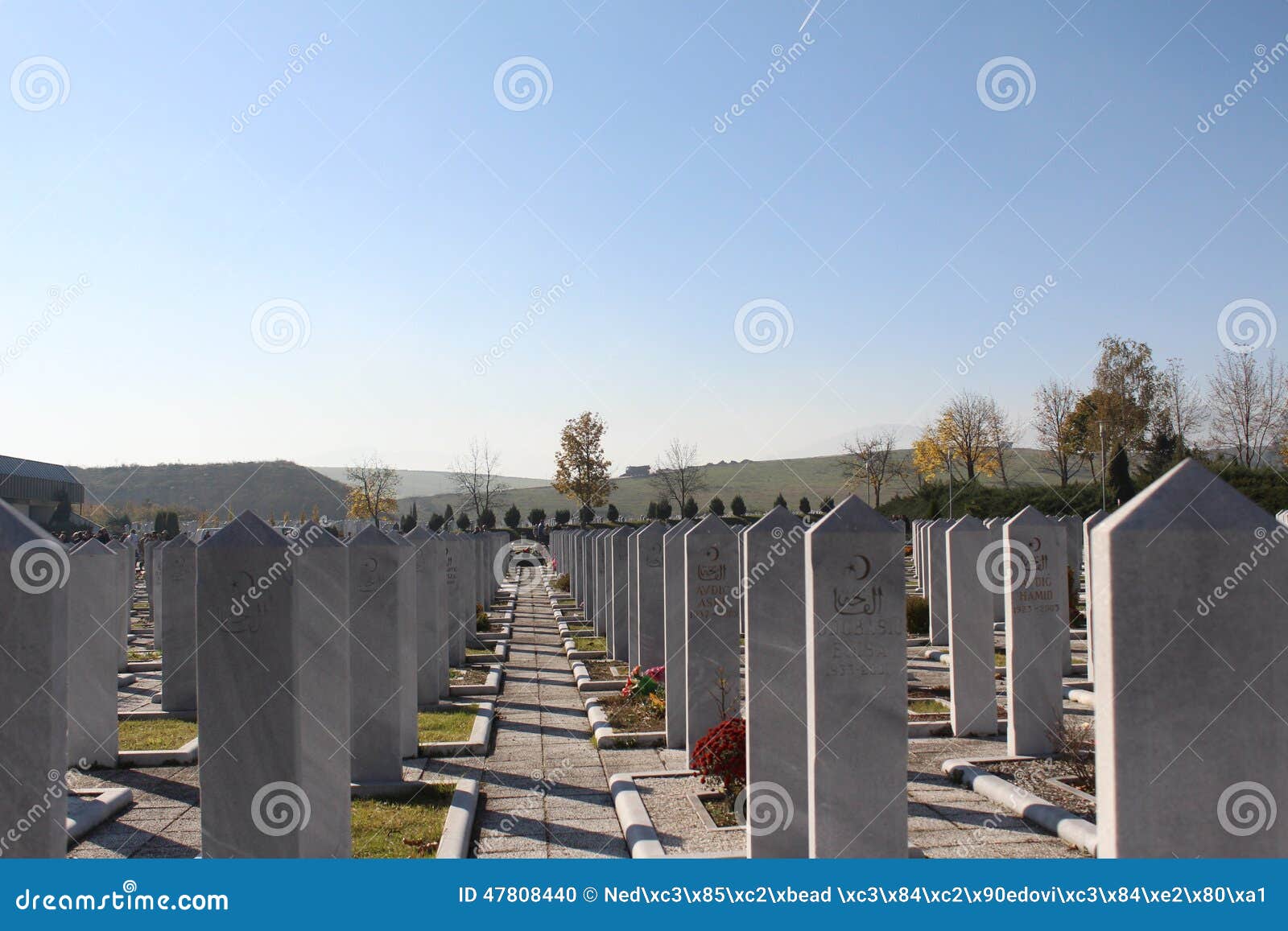 Muslim Islamic cemetery editorial image. Image of sunset - 47808440