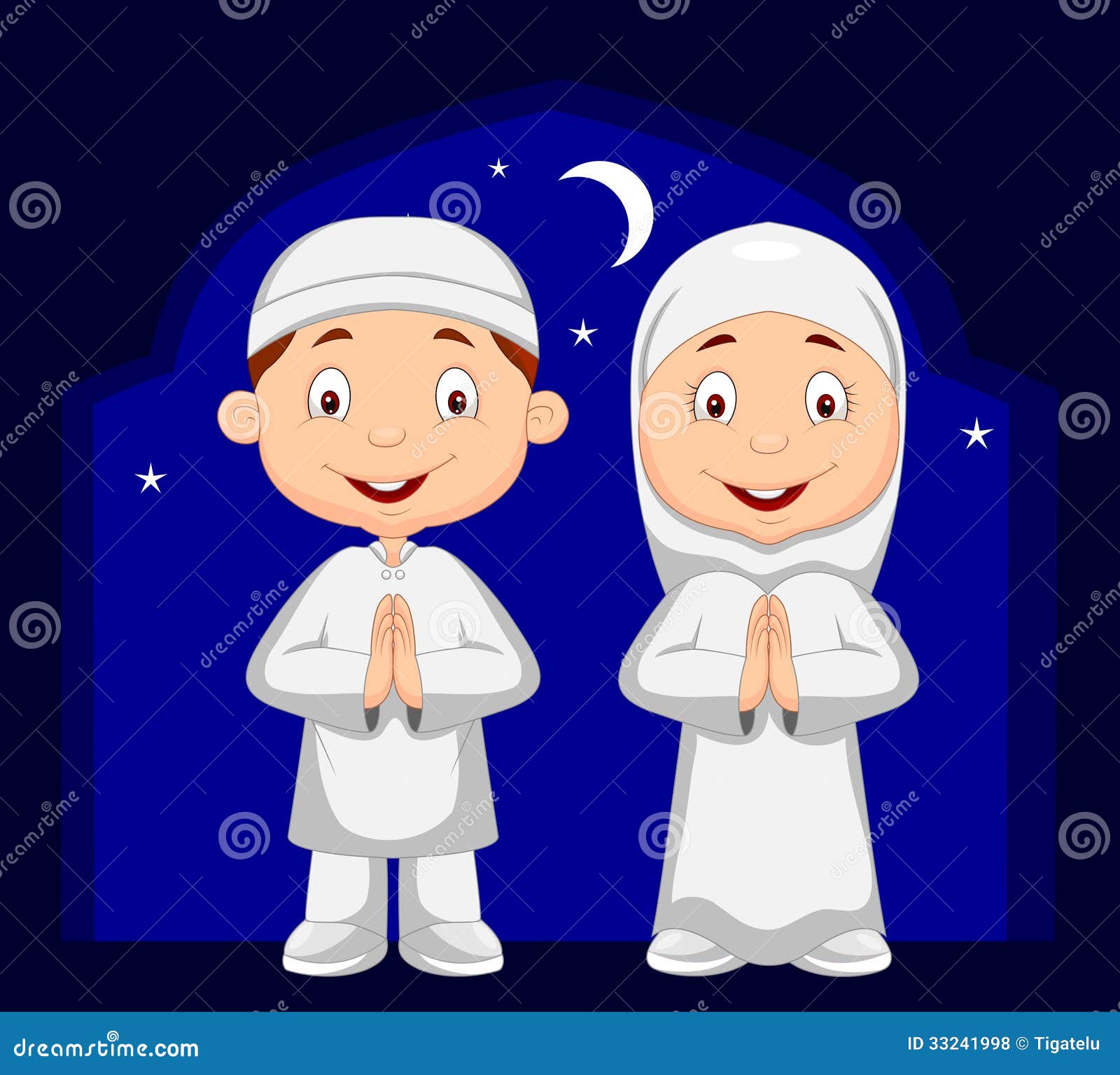 Muslim kid cartoon stock vector. Illustration of comic - 33241998