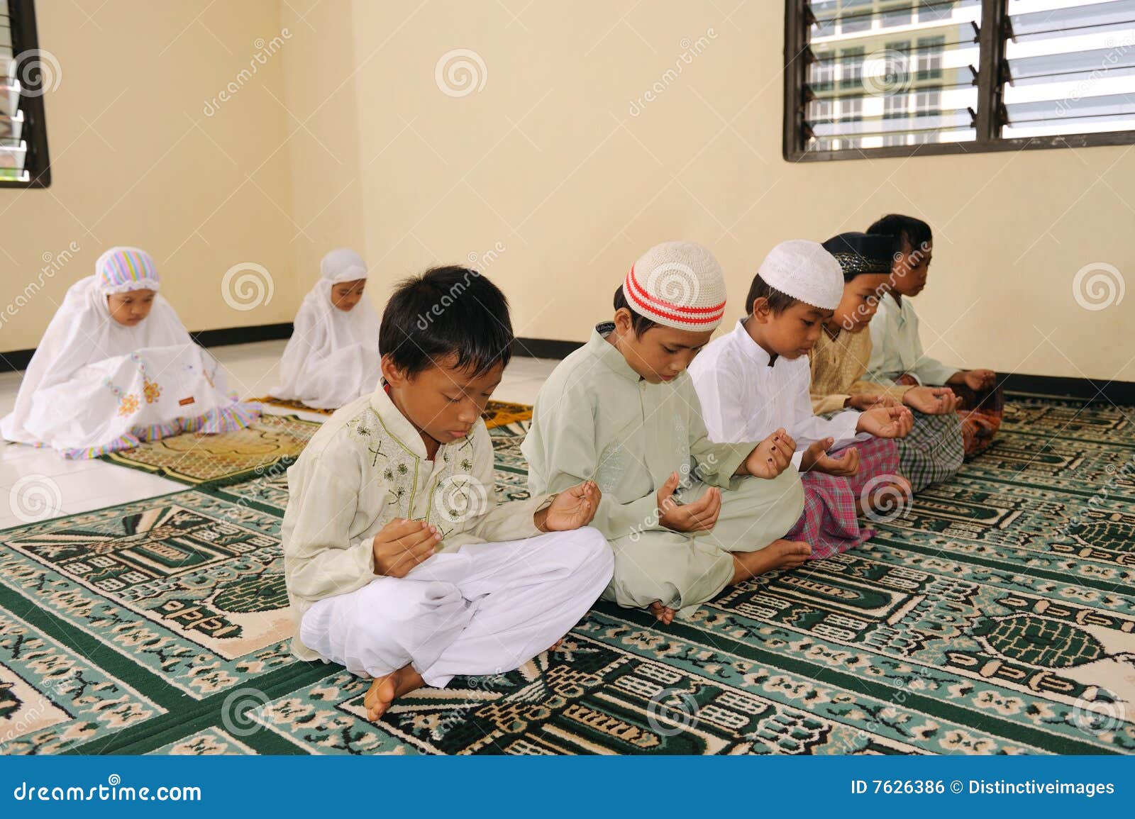 Muslim Kids Praying stock photo. Image of faith, boys - 7626386