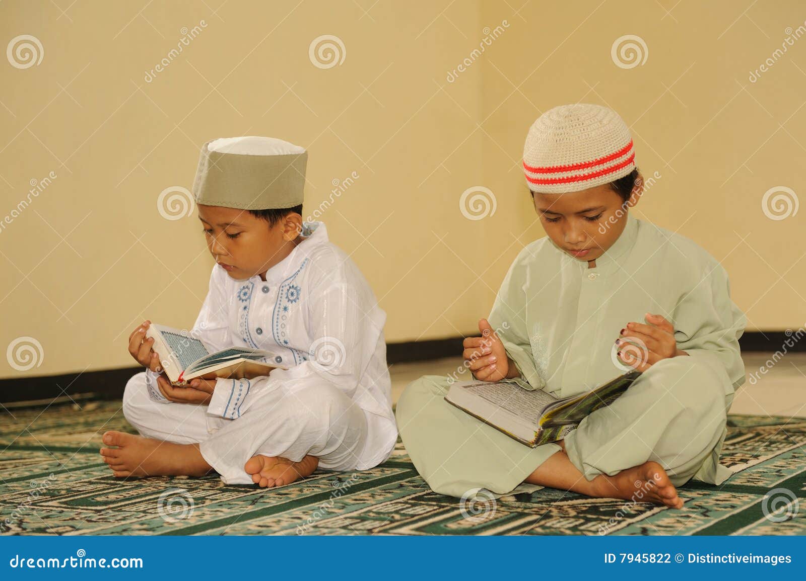 Muslim Kids Reading Koran stock photo. Image of faith - 7945822