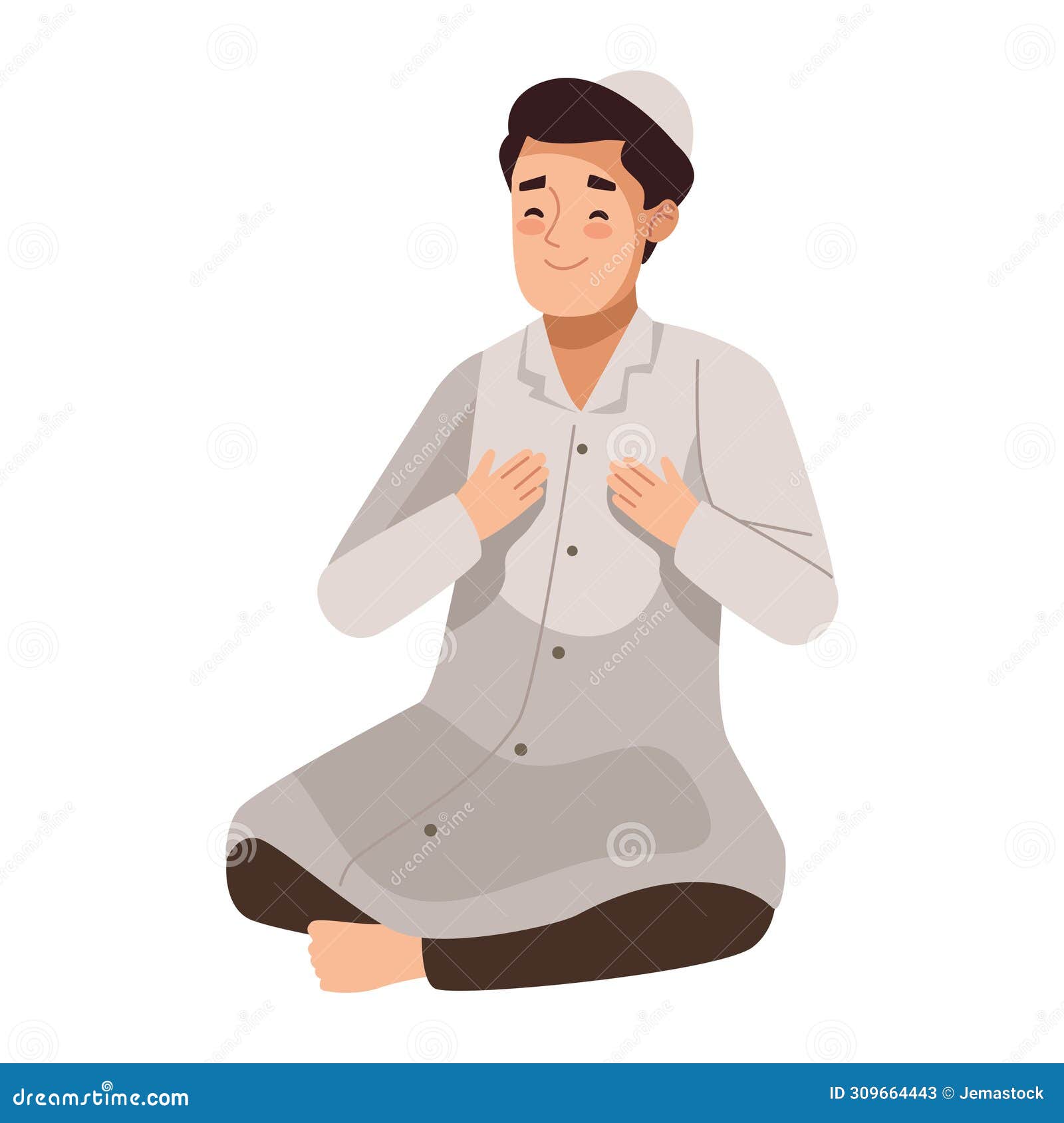 Muslim man character stock vector. Illustration of muslim - 309664443
