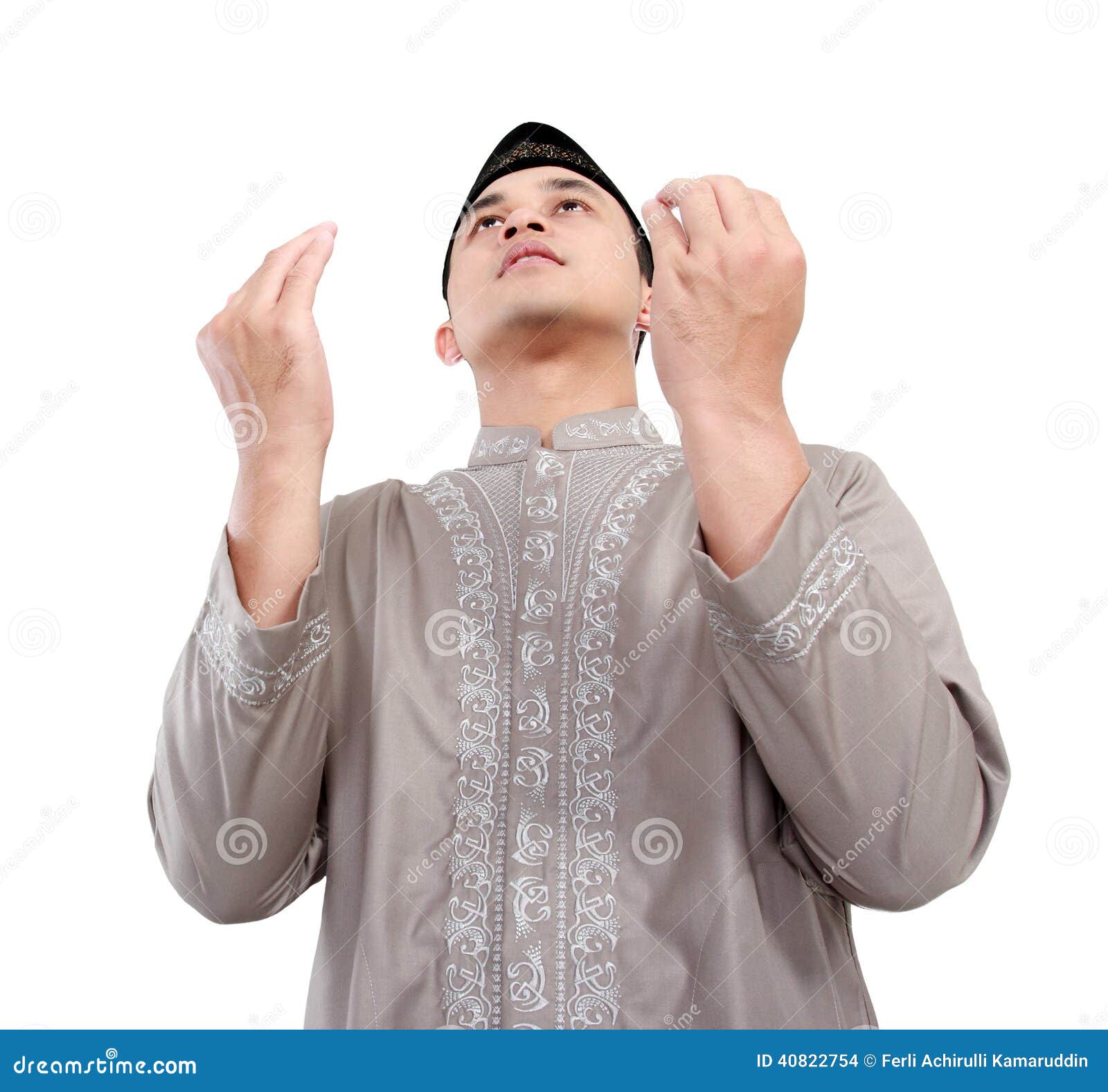 Muslim man doing prayer stock photo. Image of look, forgiveness - 40822754