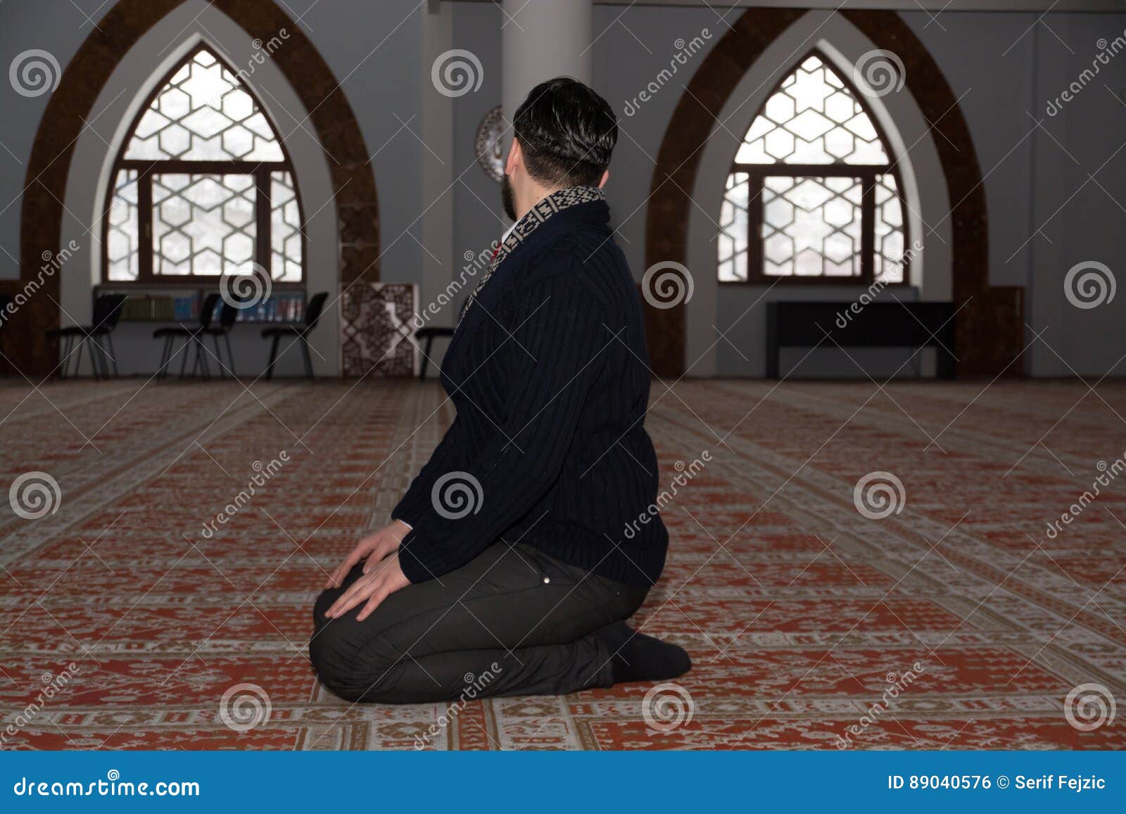 Muslim man pray stock photo. Image of emotion, clothing - 89040576