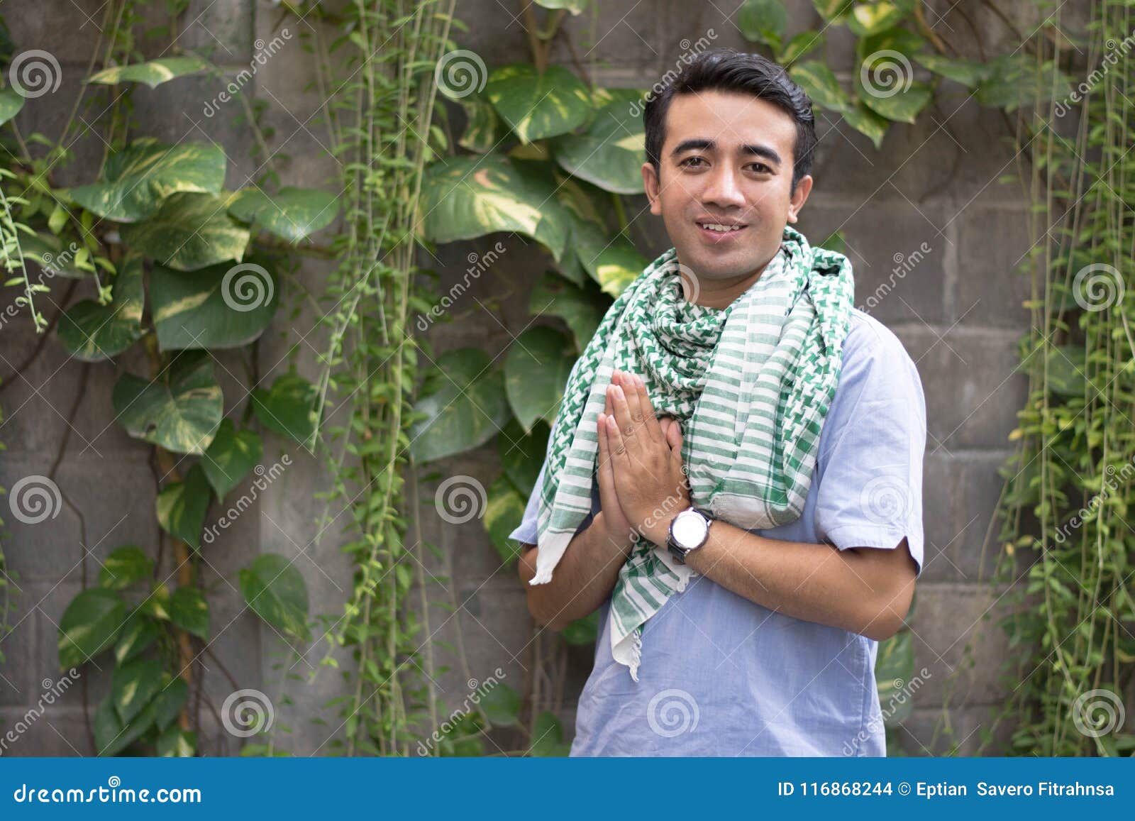 A Muslim Man Stand and Pose in Front of the Camera Stock Photo - Image ...