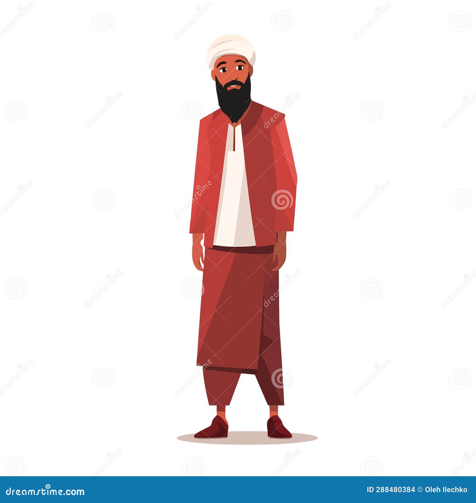 Muslim Man Vector Flat Minimalistic Isolated Illustration Stock Vector ...