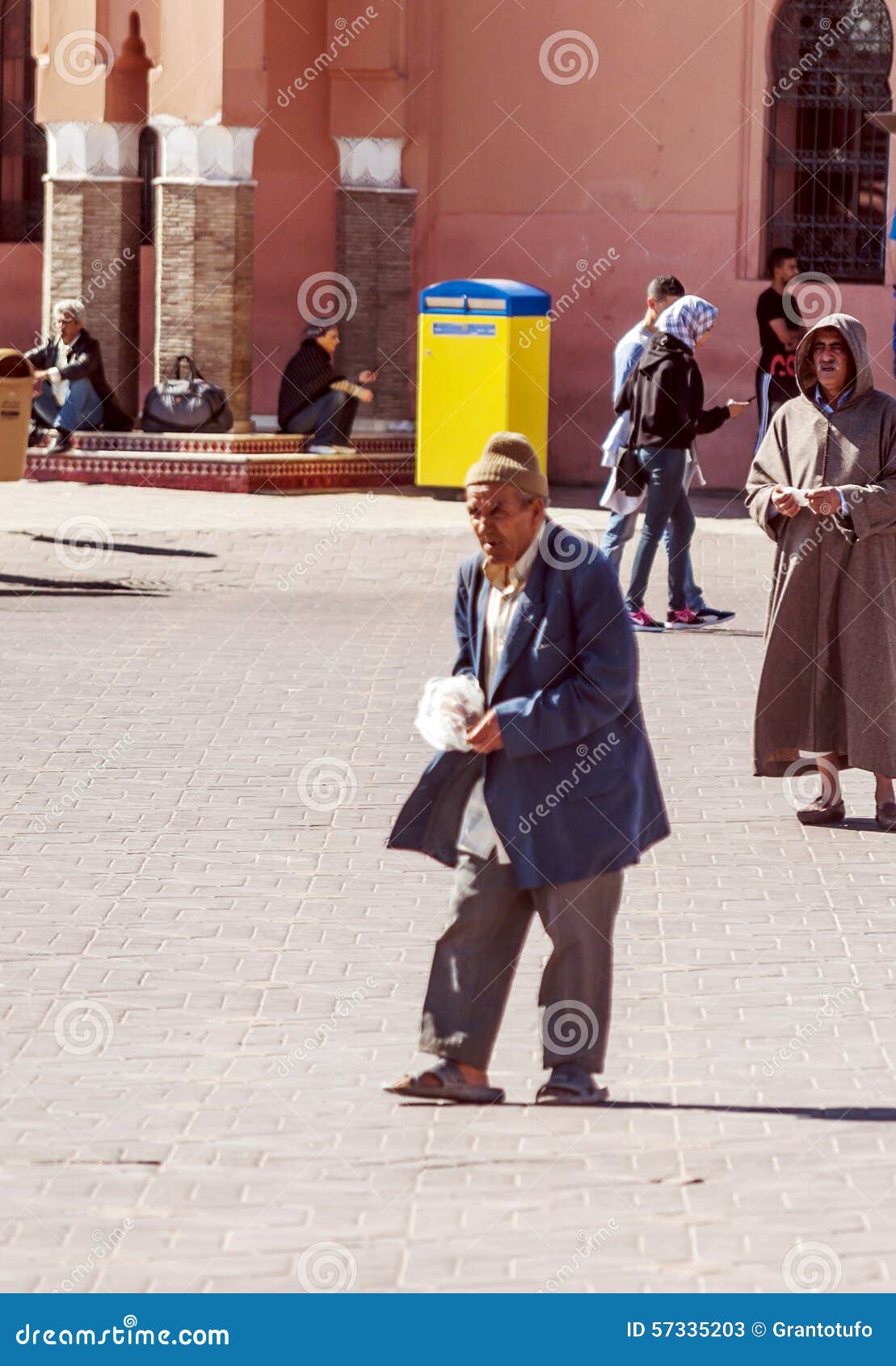 Muslim man walking editorial stock photo. Image of african - 57335203