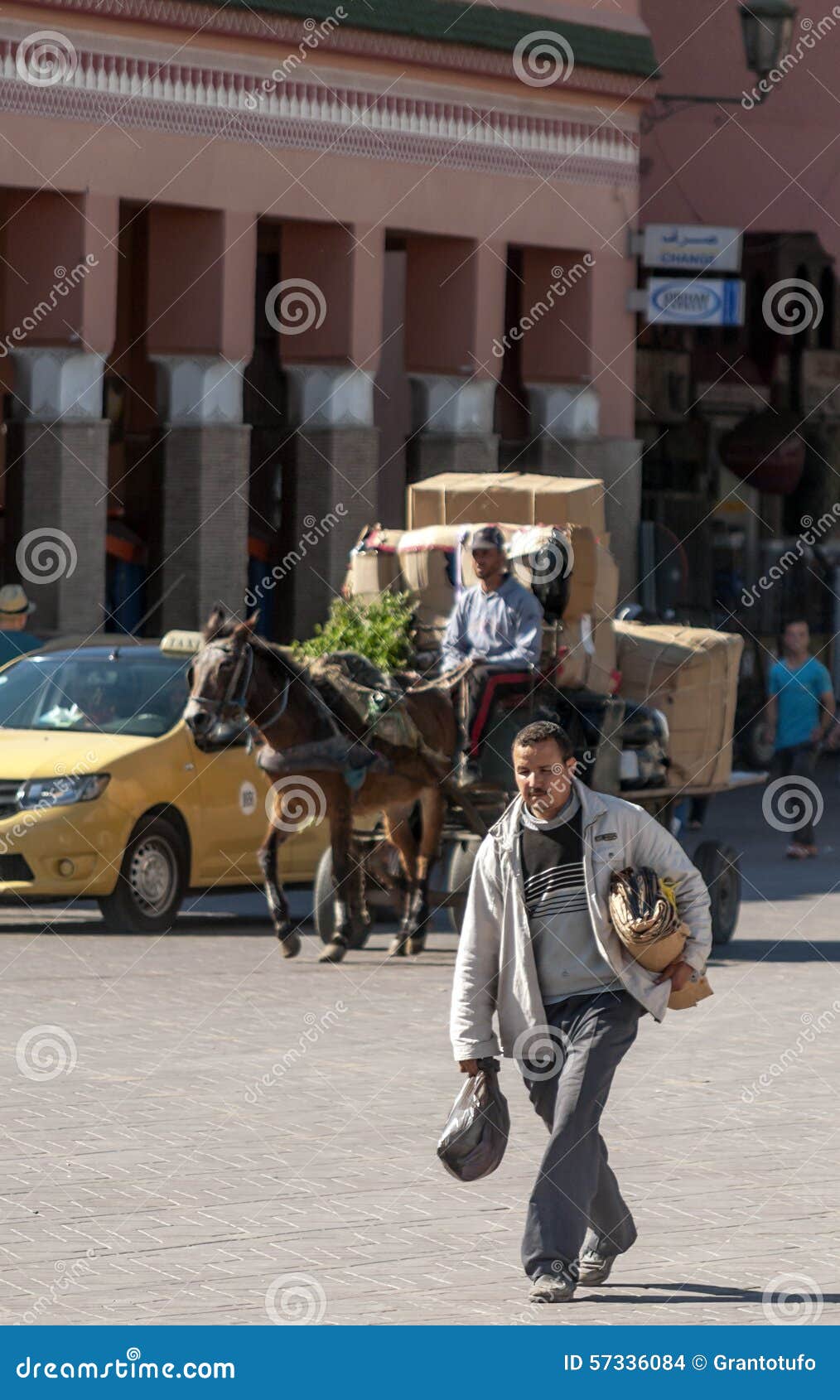 Muslim man walking editorial stock image. Image of carriage - 57336084
