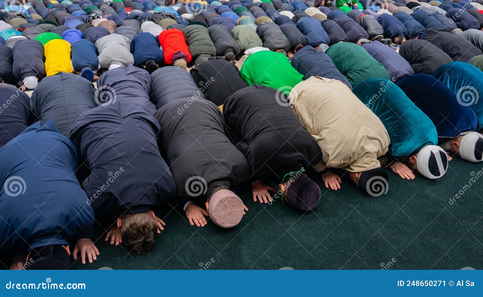 Muslim Men Praying. a Muslim Friday Mass Prayer Editorial Photo - Image ...