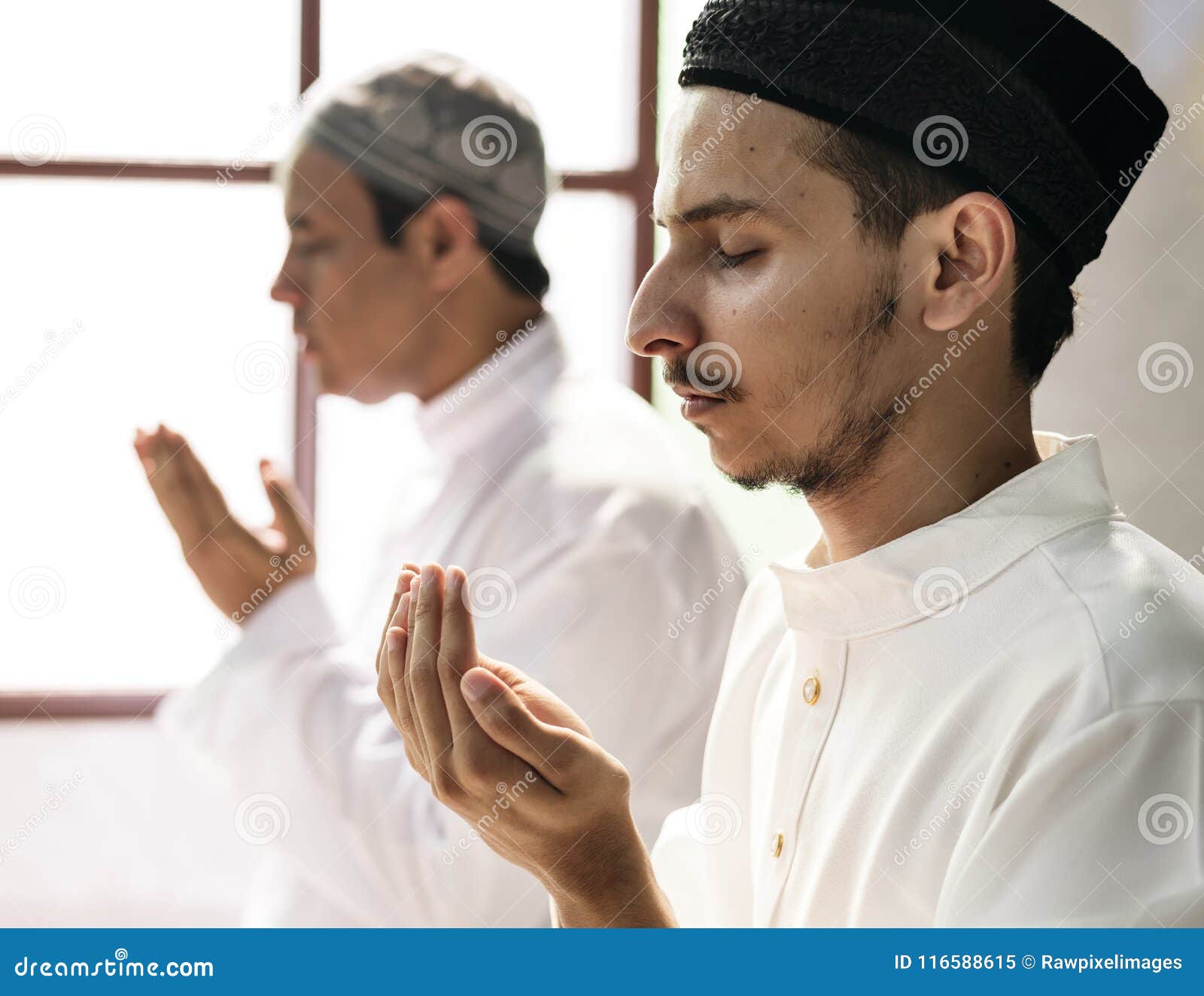 Muslim Men Praying during Ramadan Stock Image - Image of adult, custom ...