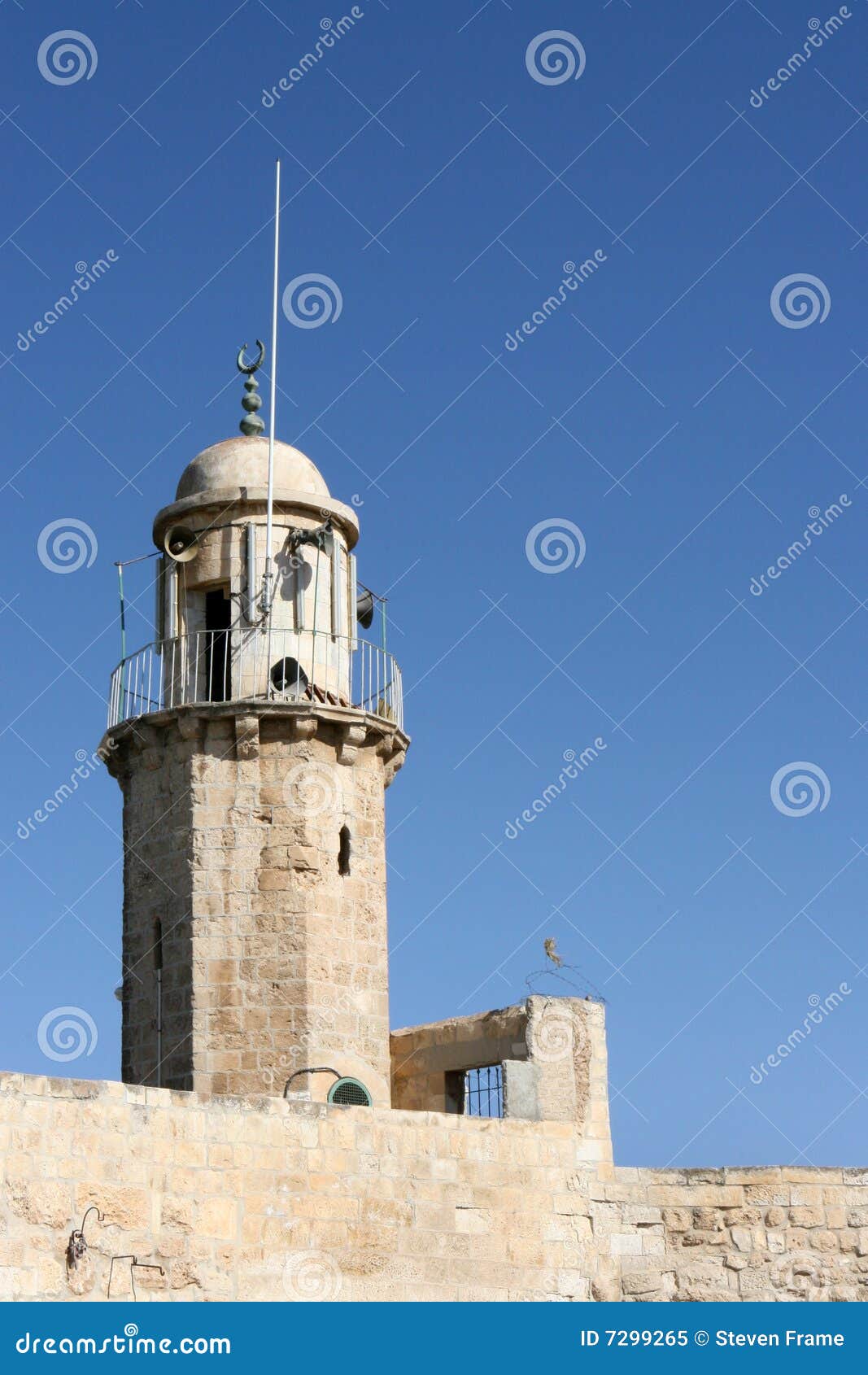 Muslim Minaret, Jerusalem, Israel Stock Image - Image of mount, olives ...