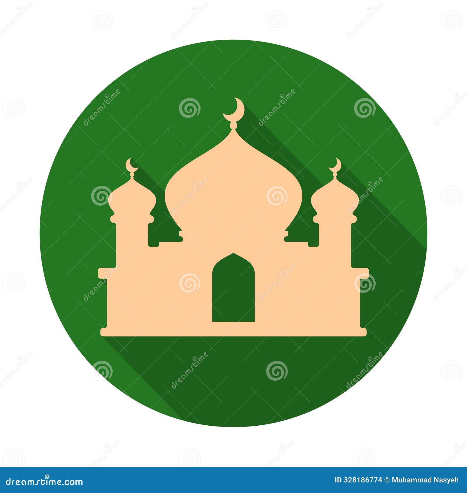 Muslim Mosque icon stock illustration. Illustration of white - 328186774
