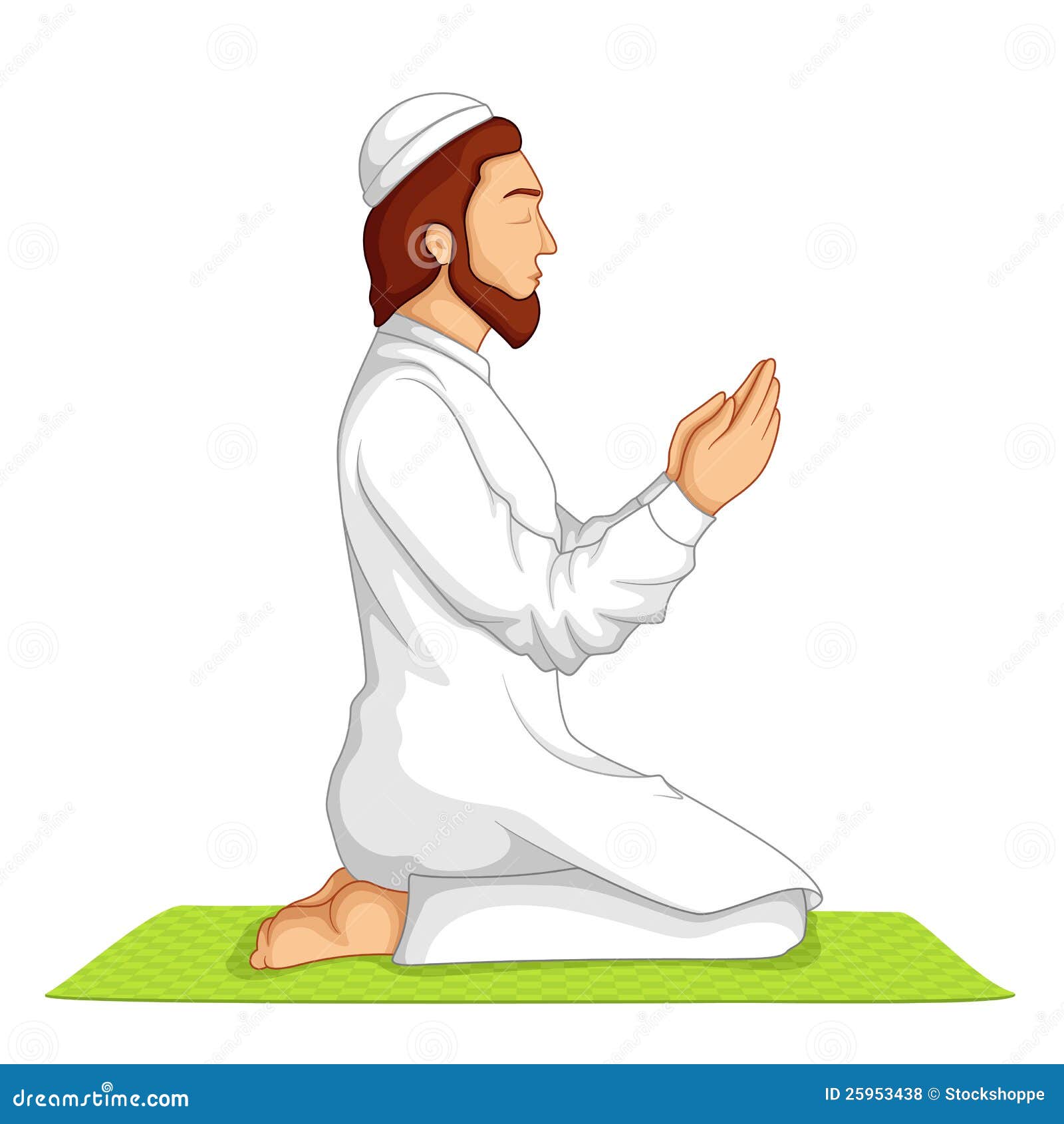 Muslim offering Namaaz stock vector. Illustration of culture - 25953438