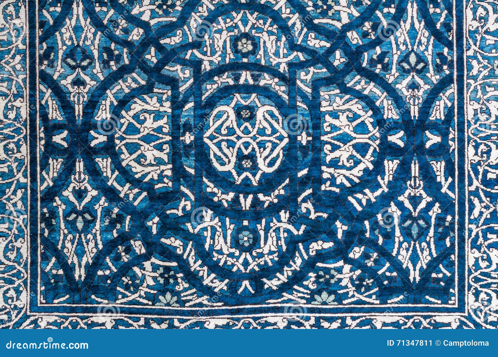 Muslim ornament carpet stock image. Image of asia, blue - 71347811