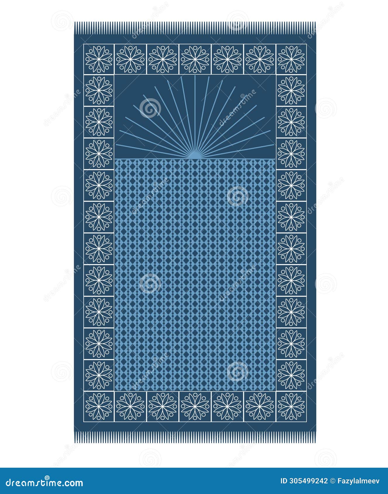 Muslim Prayer Rug with Decorative Elements. Islamic Textile Stock ...