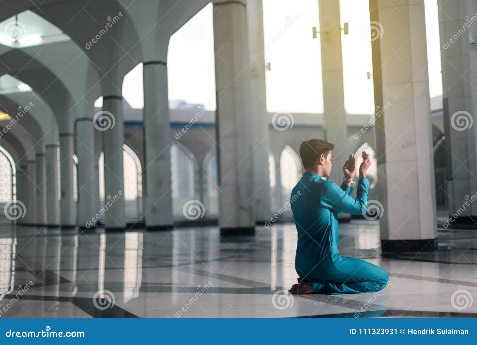 Muslim praying stock image. Image of religious, muslim - 111323931
