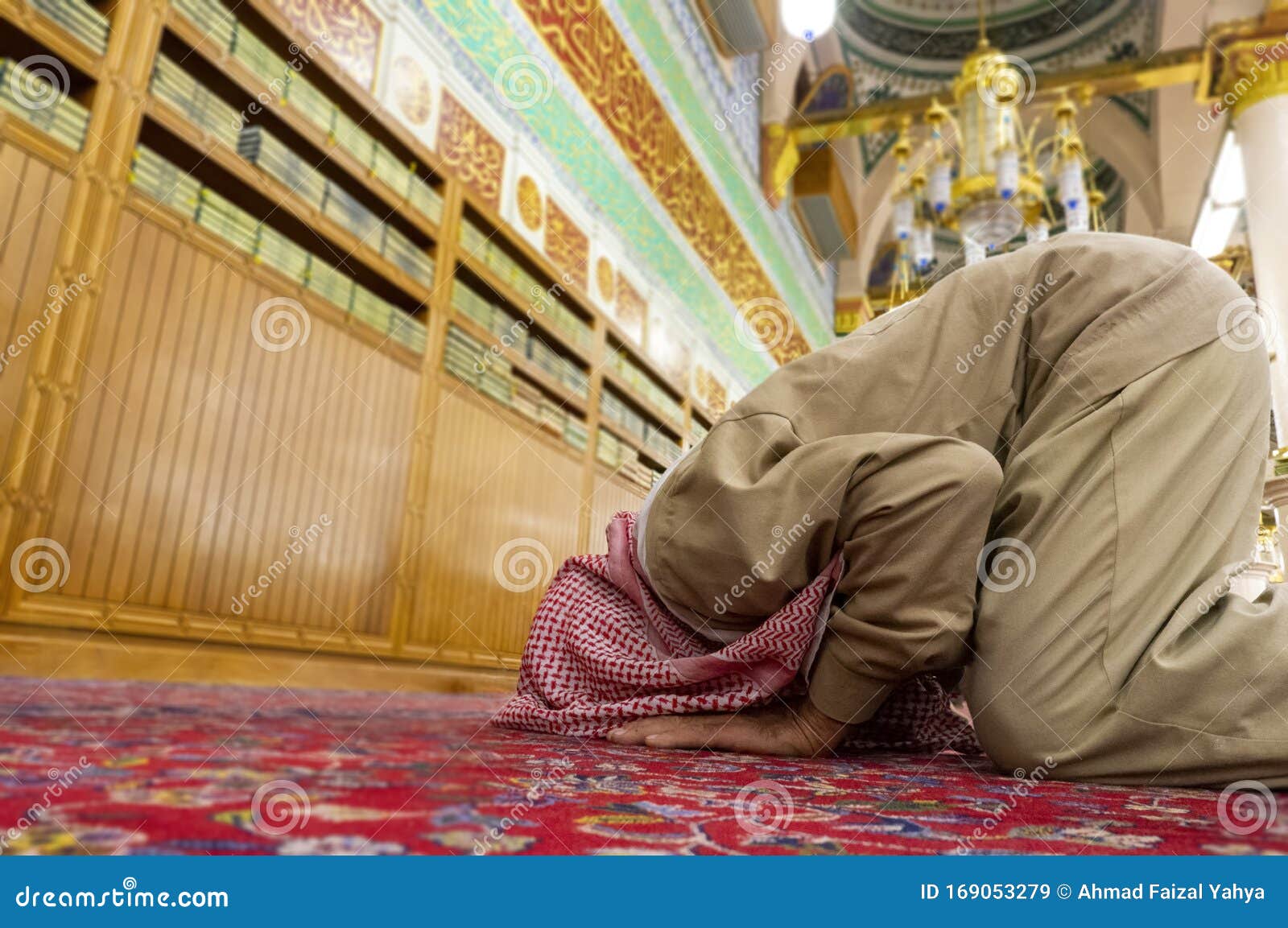 Muslim Prays by Sujood Prostration Stock Image - Image of arabia ...