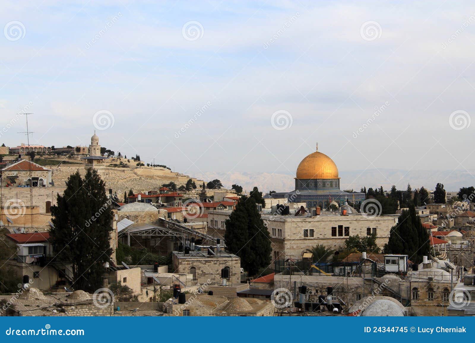 Muslim Quarter of Jerusalem Stock Image - Image of landscape, town ...