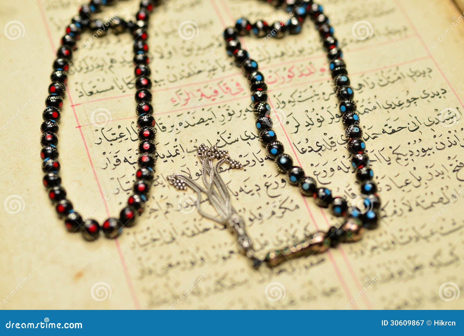 Muslim Rosary Beads on the Holy Quran Stock Image - Image of faith ...