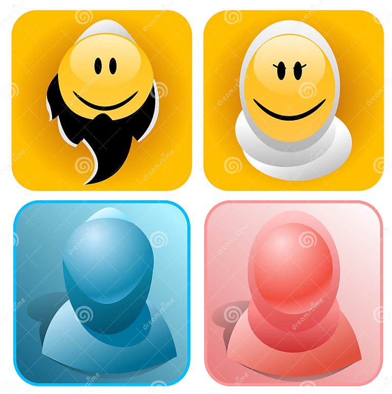 Muslim Smileys stock vector. Illustration of character - 10680430
