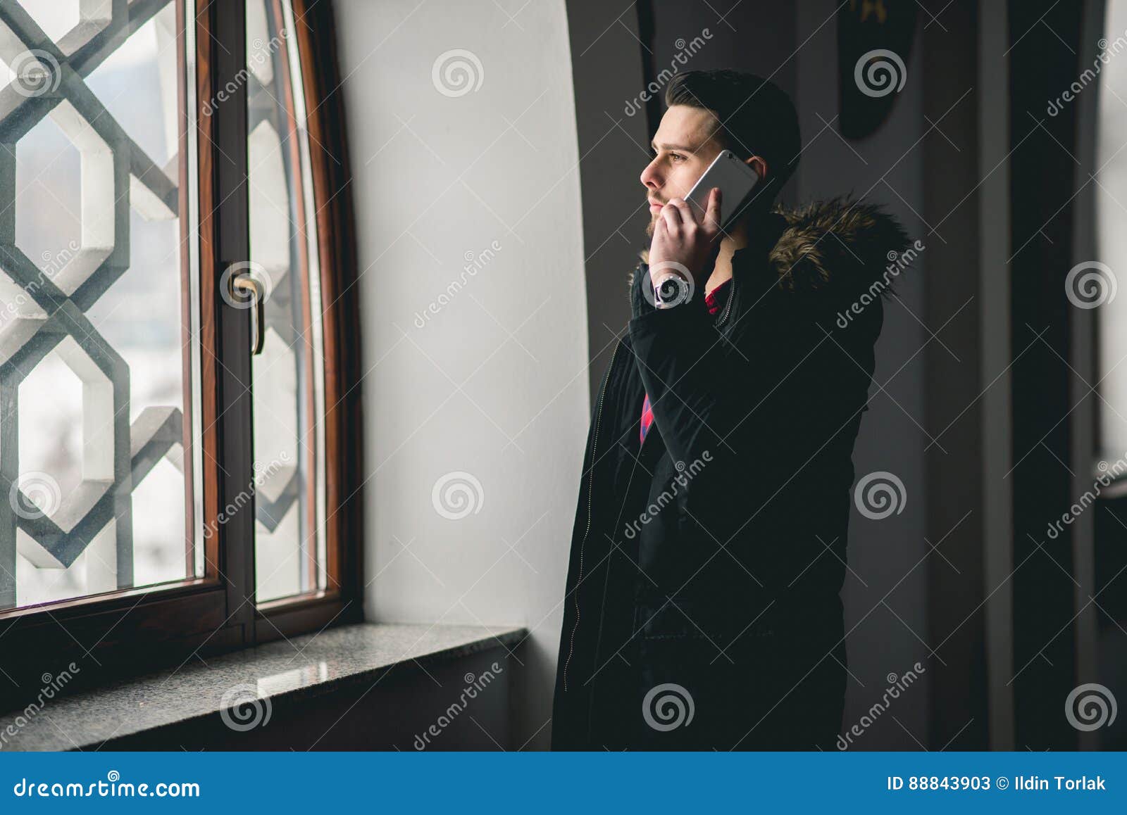 Muslim talking on phone stock image. Image of holy, beautiful - 88843903