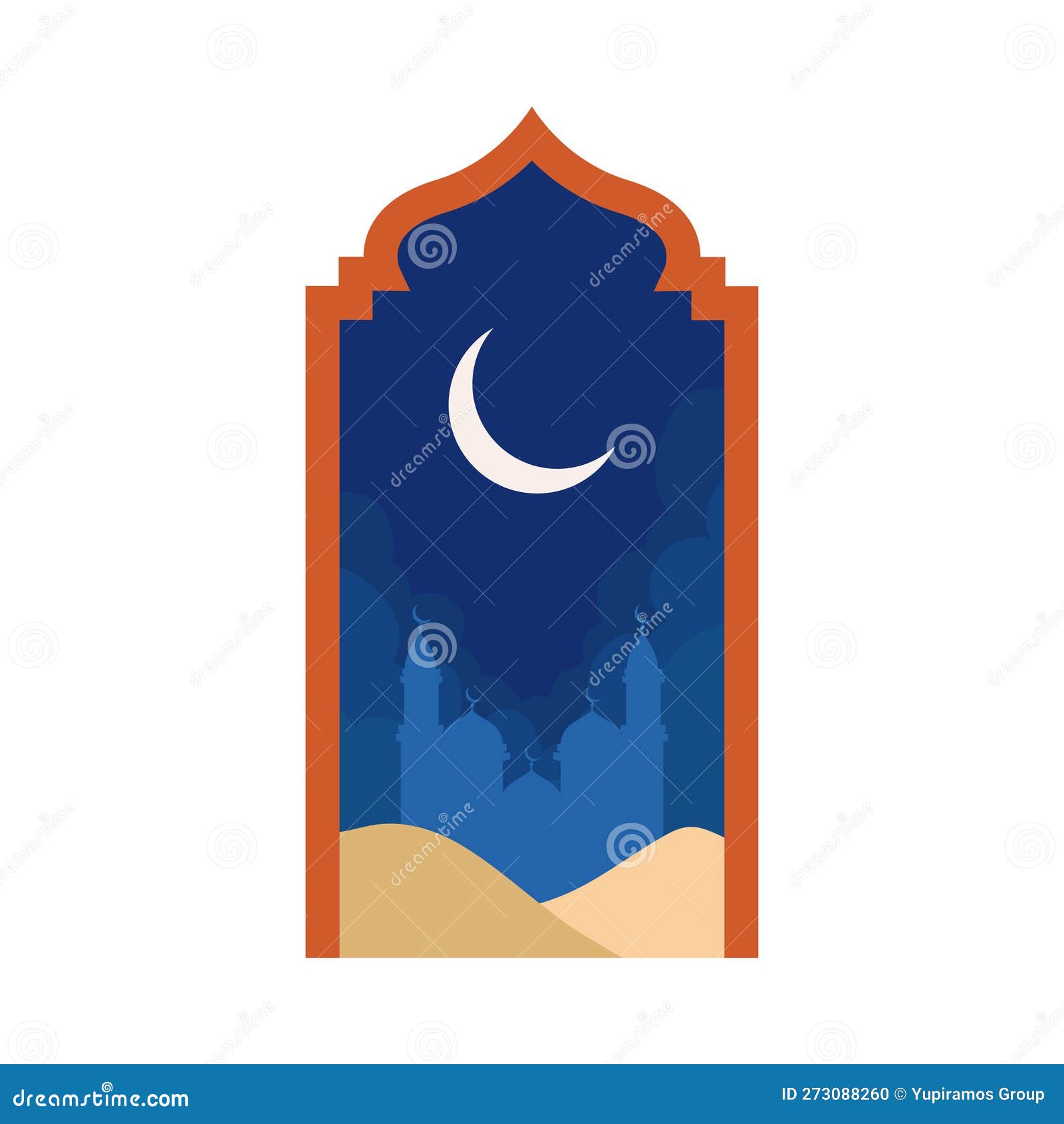 Muslim window design stock vector. Illustration of muslim - 273088260