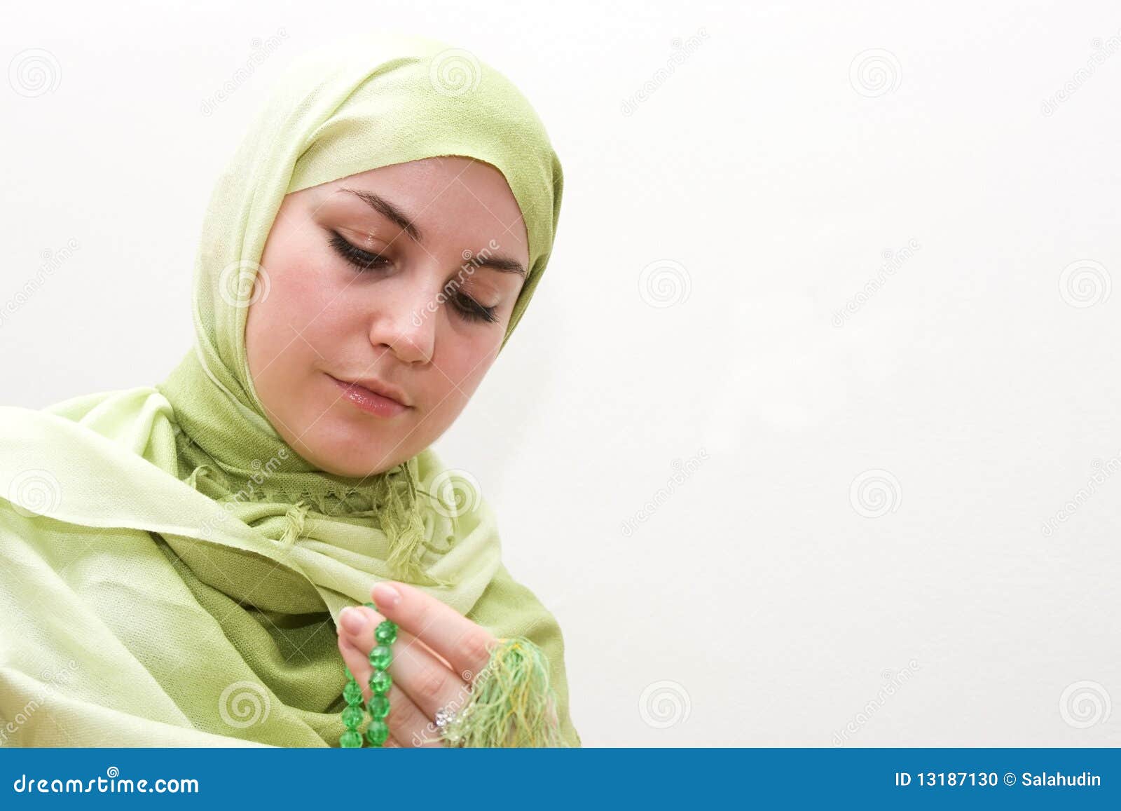 Muslim woman contemplation stock photo. Image of prayer - 13187130