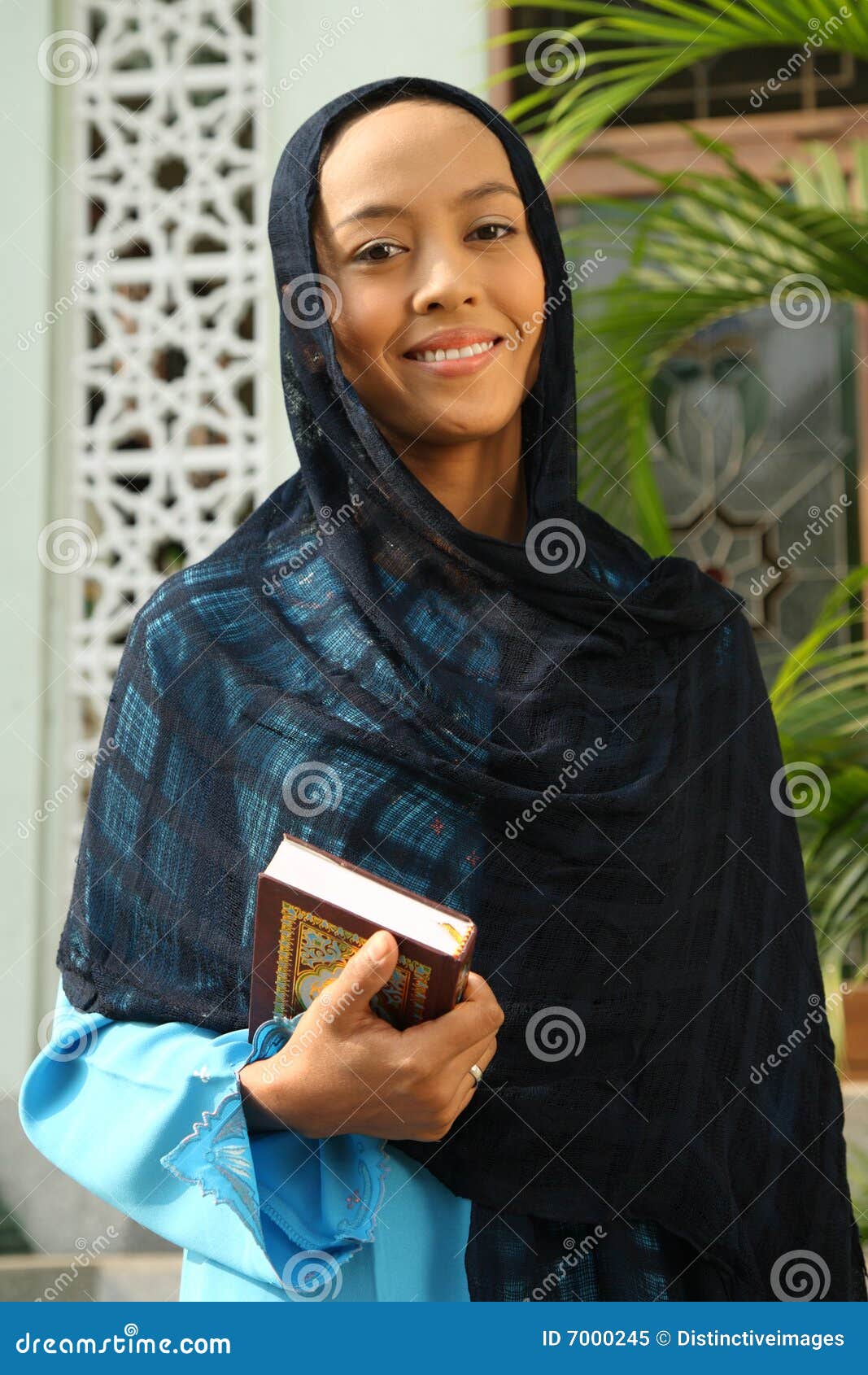 Muslim Woman at the Mosque stock image. Image of smile - 7000245