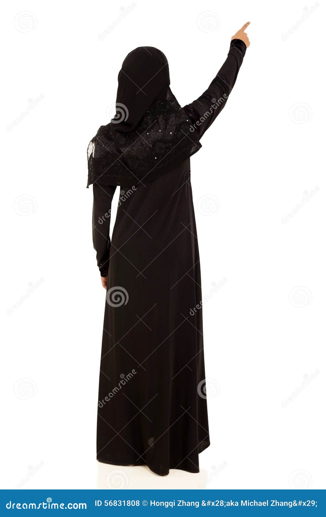 Muslim woman pointing stock photo. Image of copy, islam - 56831808
