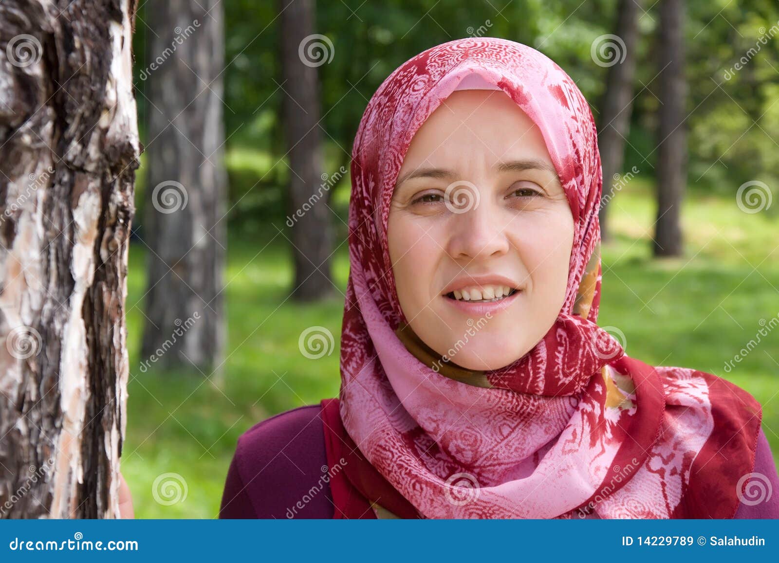 Muslim woman portrait stock image. Image of smile, cheerful - 14229789