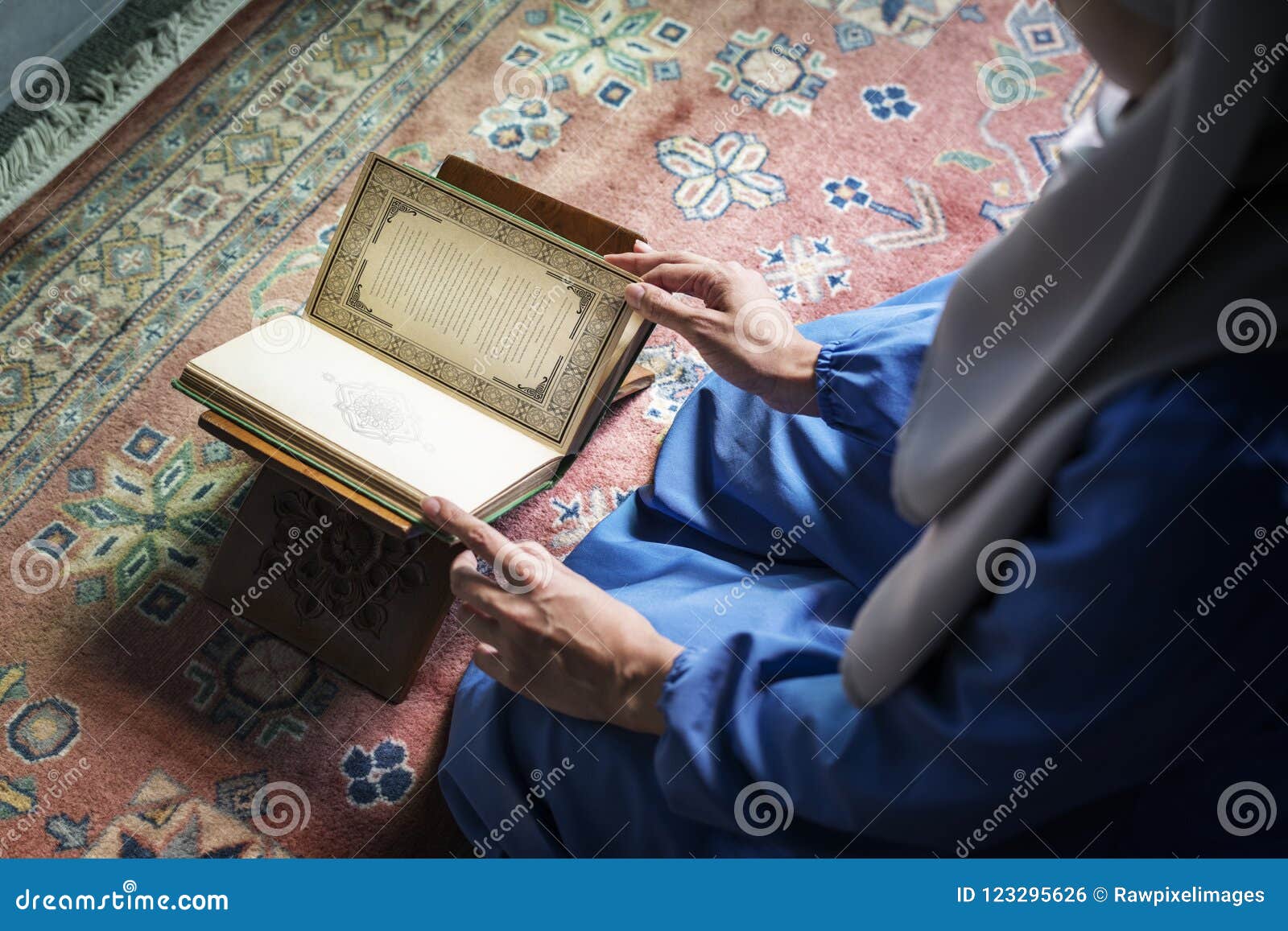 Muslim Woman Reading from the Quran Stock Photo - Image of person ...