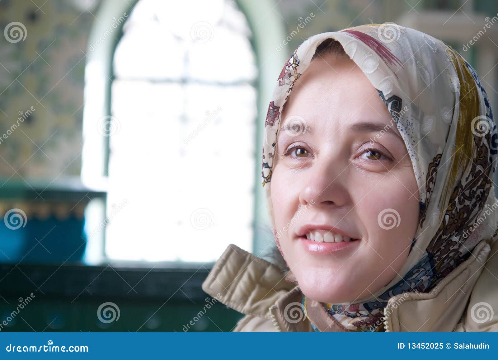 Muslim woman smile stock image. Image of smile, smiling - 13452025